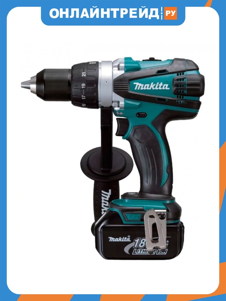 Дрель-шуруповерт аккумуляторная Makita DDF458RFE LXT