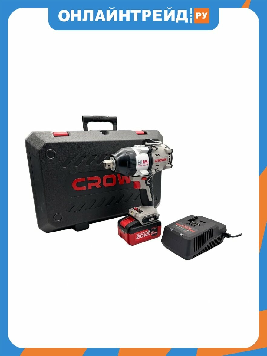 Гайковерт аккумуляторный ударный Crown Professional CROWN CT22056HX-8SC4 BMC
