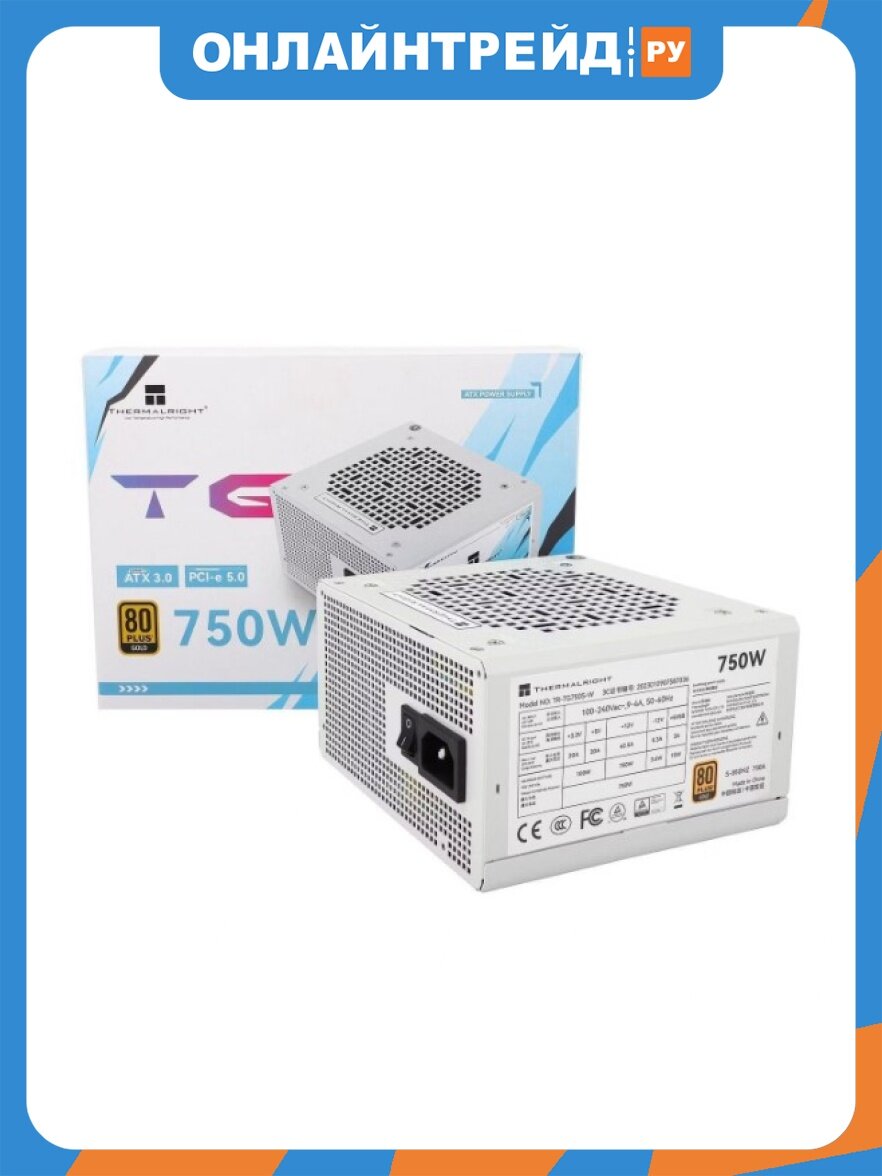 Блок питания Thermalright 750W Gold White TR-TG750S-W