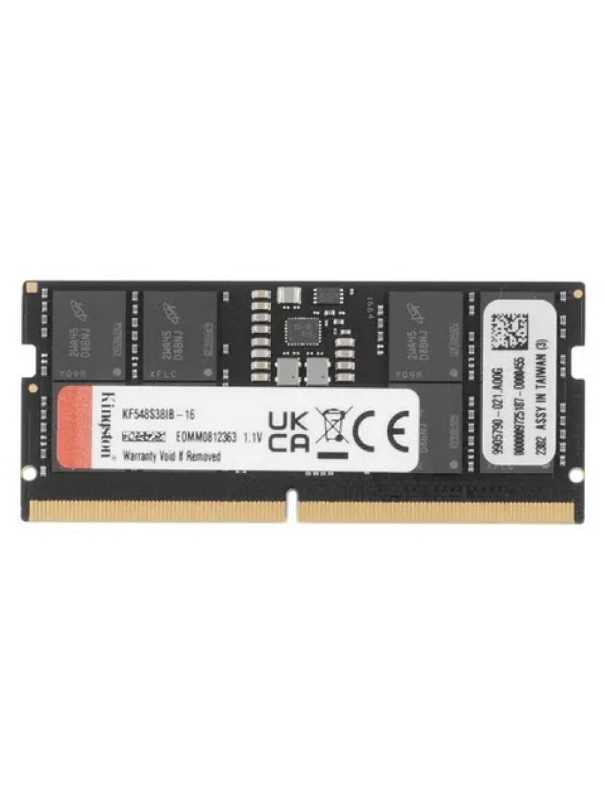 Оперативная память Kingston DDR5 SO-DIMM 16Gb 4800MHz pc-38400 FURY Impact CL38 1.1V (KF548S38IB-16)