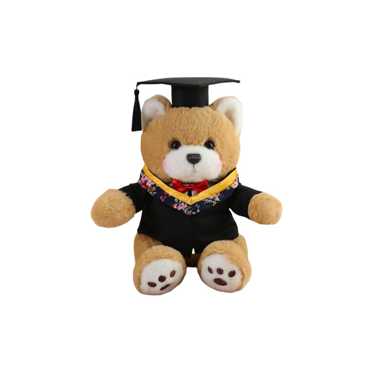 Плюшевая игрушка унисекс PANGPANGLONG Медведь доктор, 25 см, Yellow Stand Collar