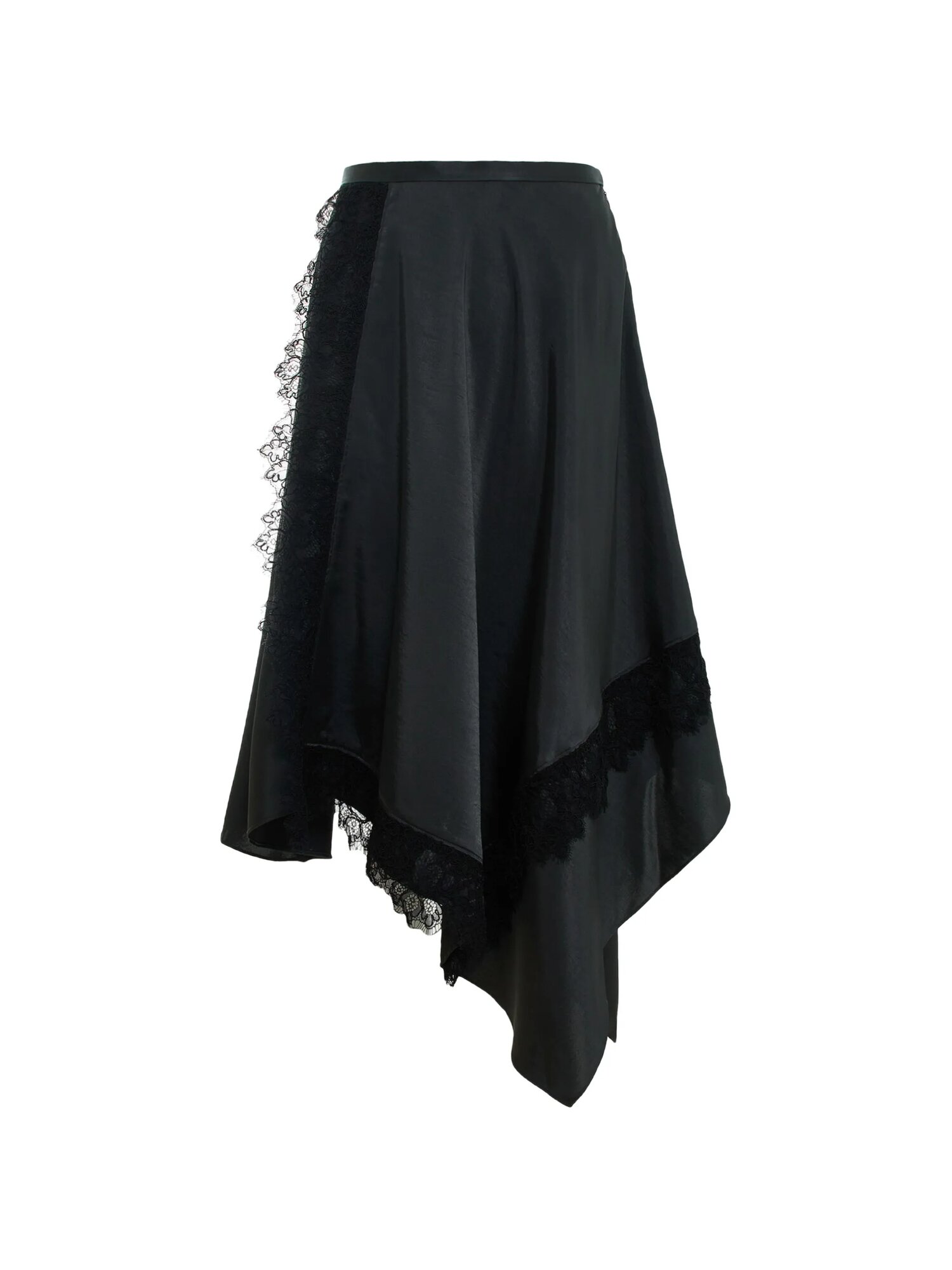Юбка Lace-trim handkerchief-hem midi skirt