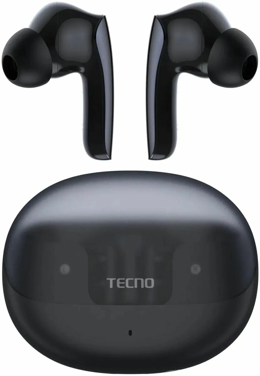 Наушники беспроводные для телефона Tecno Sonic 2 SC02, Bluetooth v.5.4, IPX4, внутриканальные, черные (SC02 BLACK)