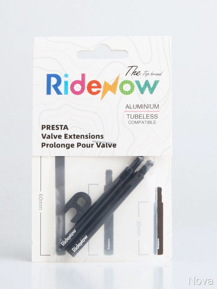 Втулка-удлинитель для клапана Presta Ridexow, алюминиевая, 30/60 мм, TUBELESS, для велосипедов 24-29 дюймов