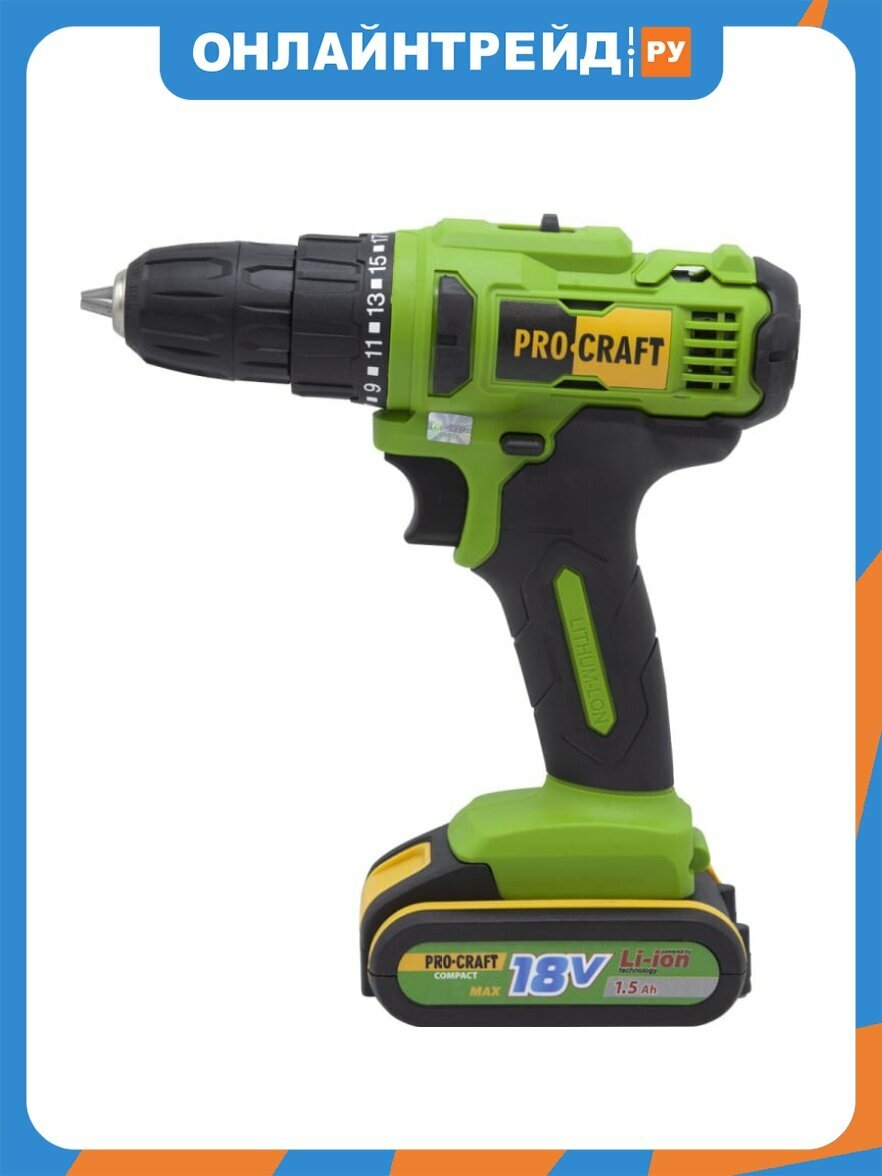 Шуруповерт аккумуляторный Procraft Universal PA-18C COMPACT