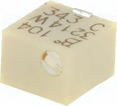 BOURNS 3214W-1-104E Потенциометр: монтажный, вертикальный, многооборотный, 100кОм, 1шт