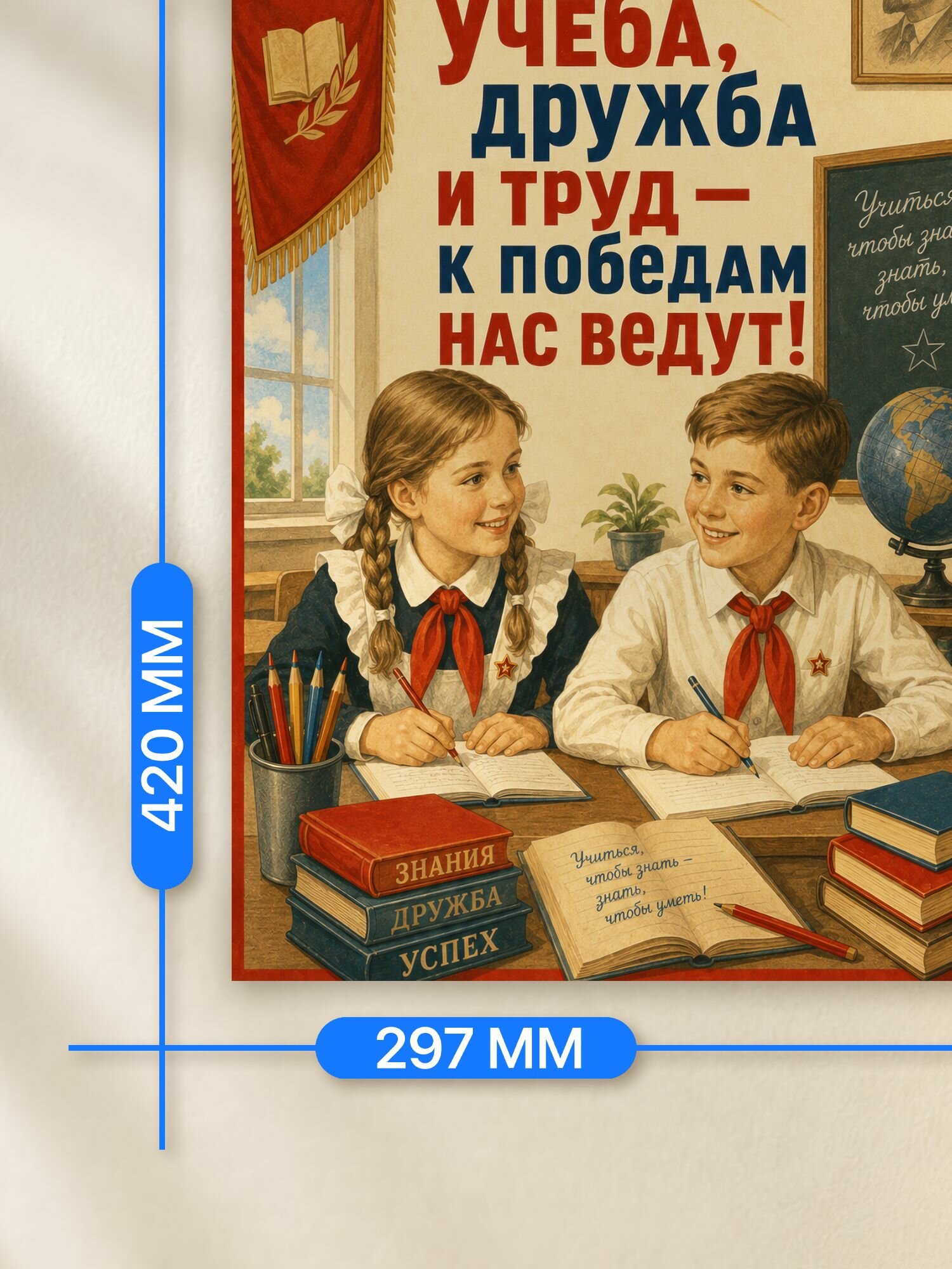 Плакат Девиз класса для школы, в класс — фото 1