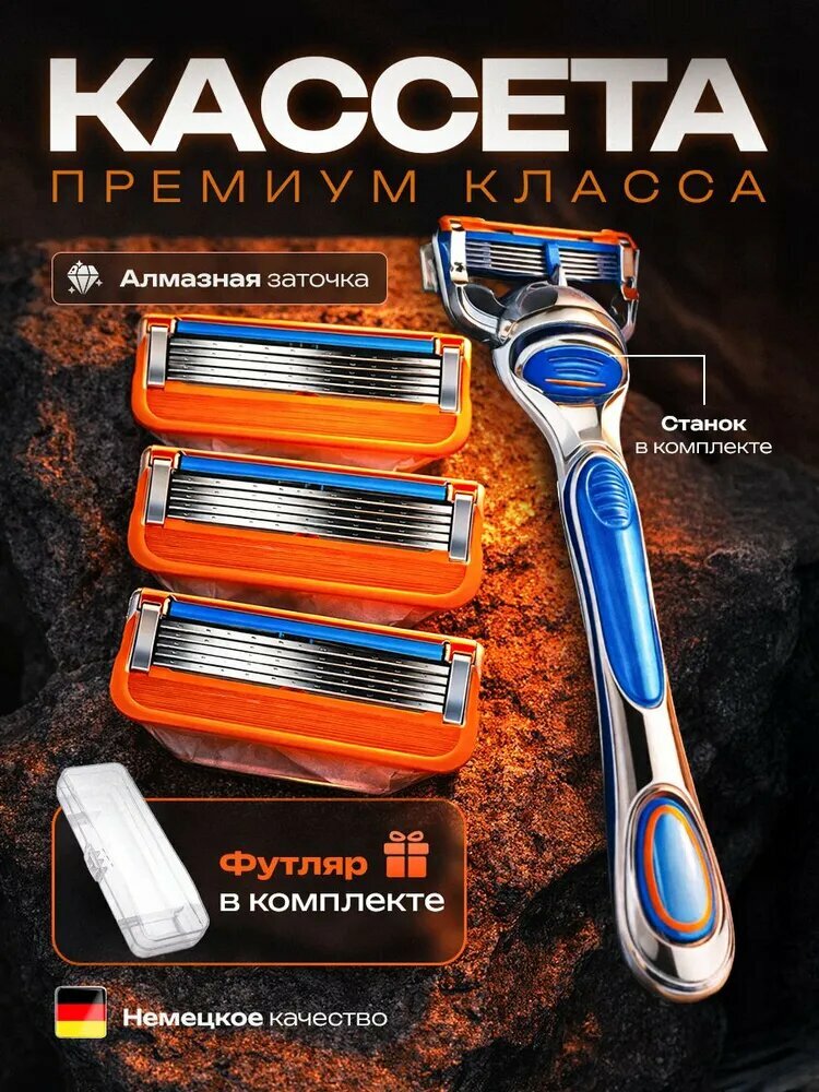 Сменные кассеты для бритья со станком