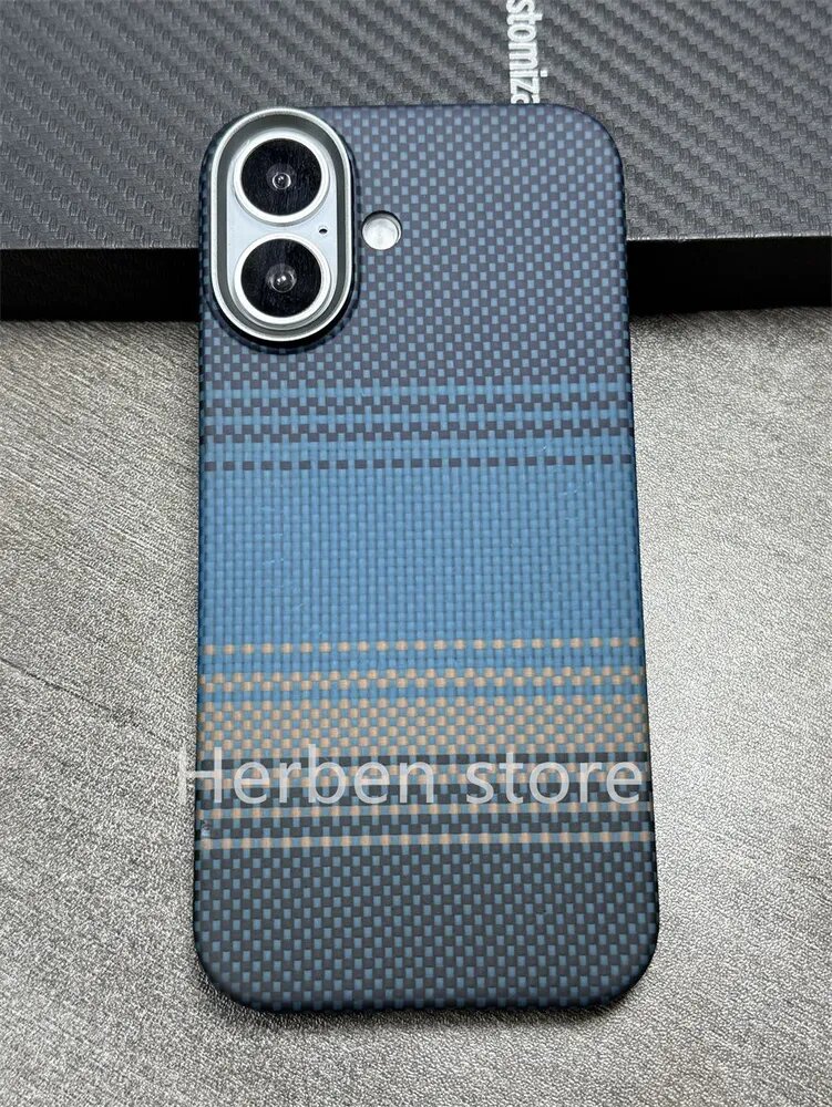 Тонкий кевларовый чехол для iphone 17, чехол из кевлара, премиум, минималистичный, антискользящий