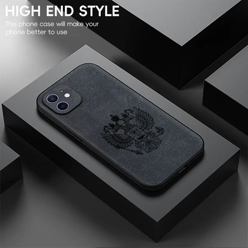 Роскошный кожаный чехол для Apple iPhone 11 (Айфон 11 ), устойчивый к отпечаткам пальцев, приятный на ощупь