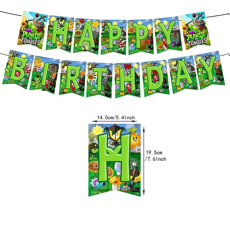 Воздушные шары Plants vs. Zombies 1set Banner