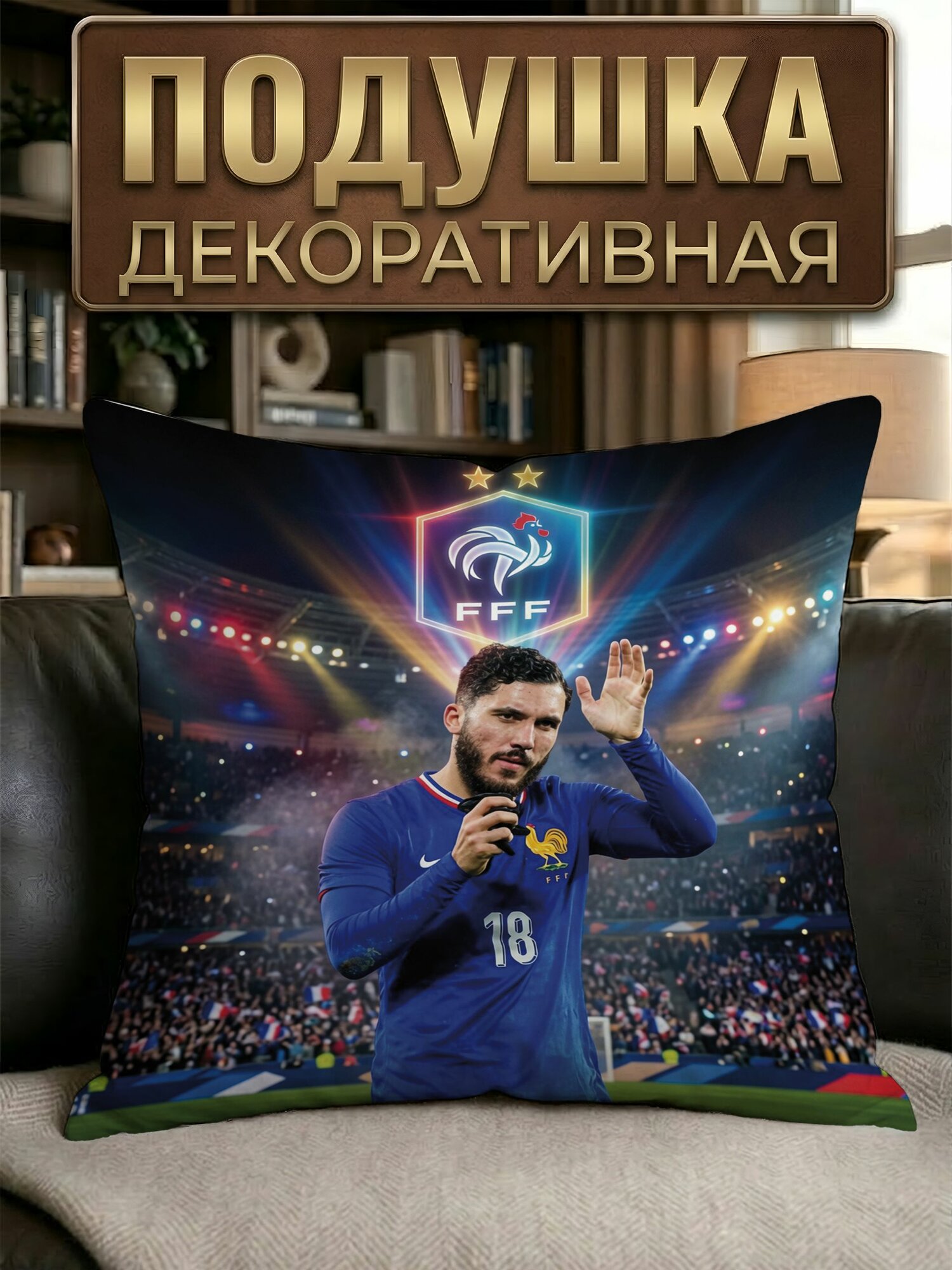Подушка декоративная сборная франции Райан Шерки