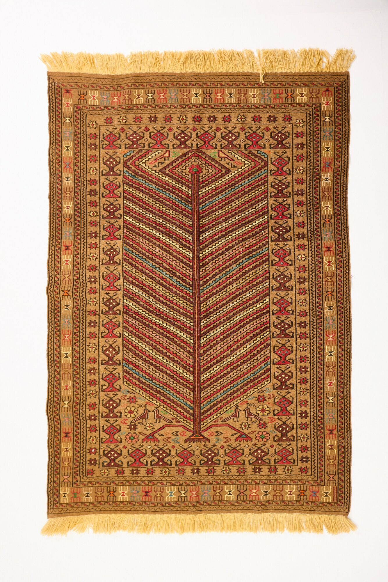 Сумах "Древо жизни", этнический безворсовый ковёр, 143 х 206 см