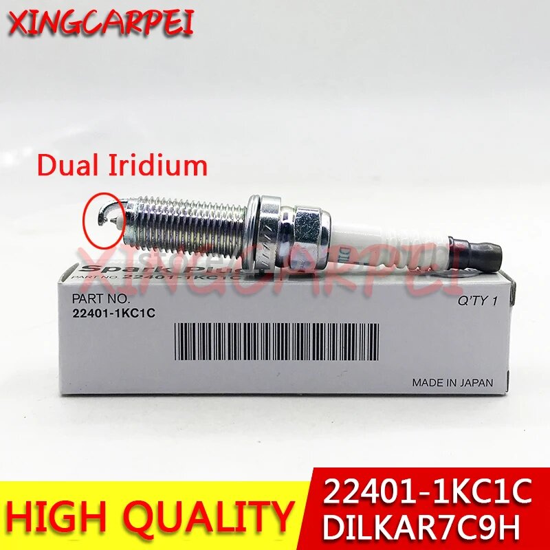 4 шт. 22401-1KC1C DILKAR7C9H 91215 двойная иридиевая свеча зажигания для Nissan Juke для RENAULT CLIO IV 22401 1KC1C DILKAR7C9H 91215