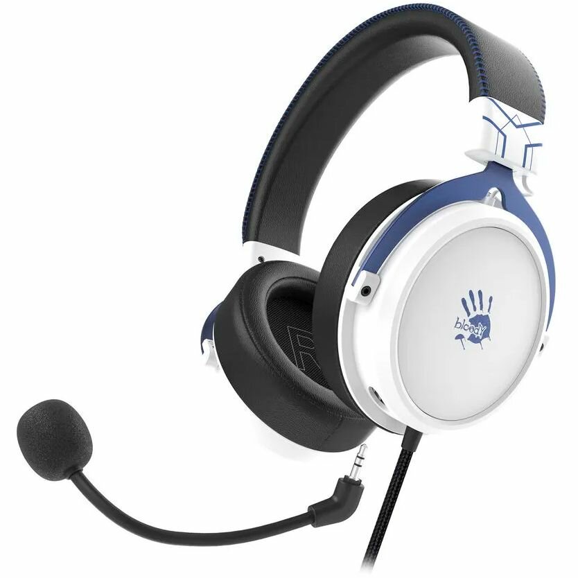 Наушники с микрофоном A4Tech Bloody M590i синий/белый 1м мониторные USB оголовье (M590I SPORTS NAVY)