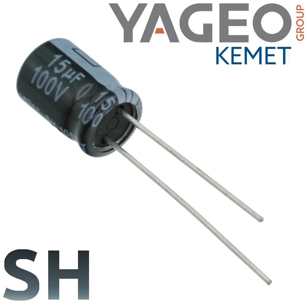 15мкФ 100В / SH / 8x11,5 / 105 С / конденсатор электролитический (3шт)