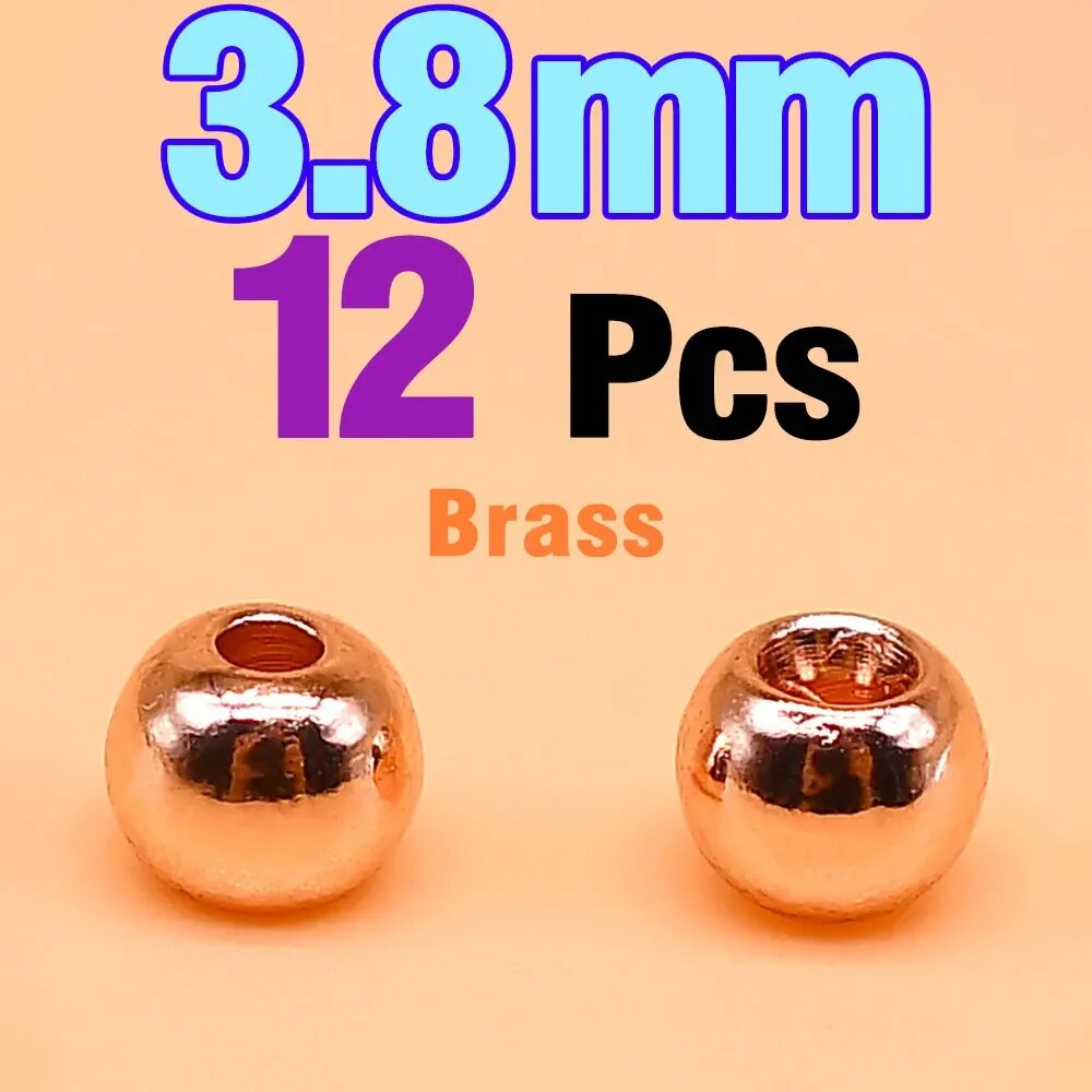 Набор латунных бусин MNFT для вязания мух 12 шт. Brass 3.8mm