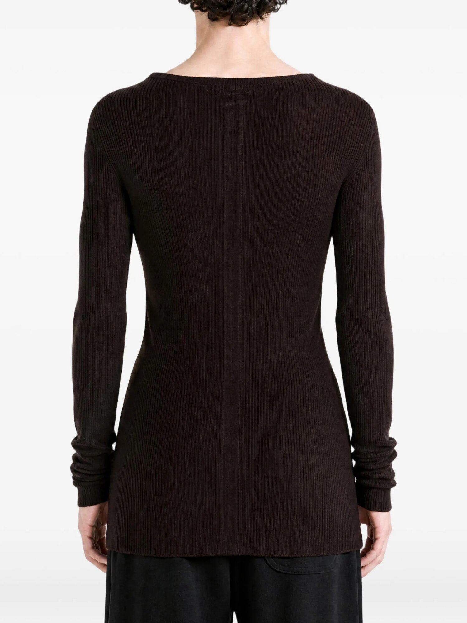 Свитер Rick Owens Ribbed-knit long-line sweater, размер 42 — фото 1