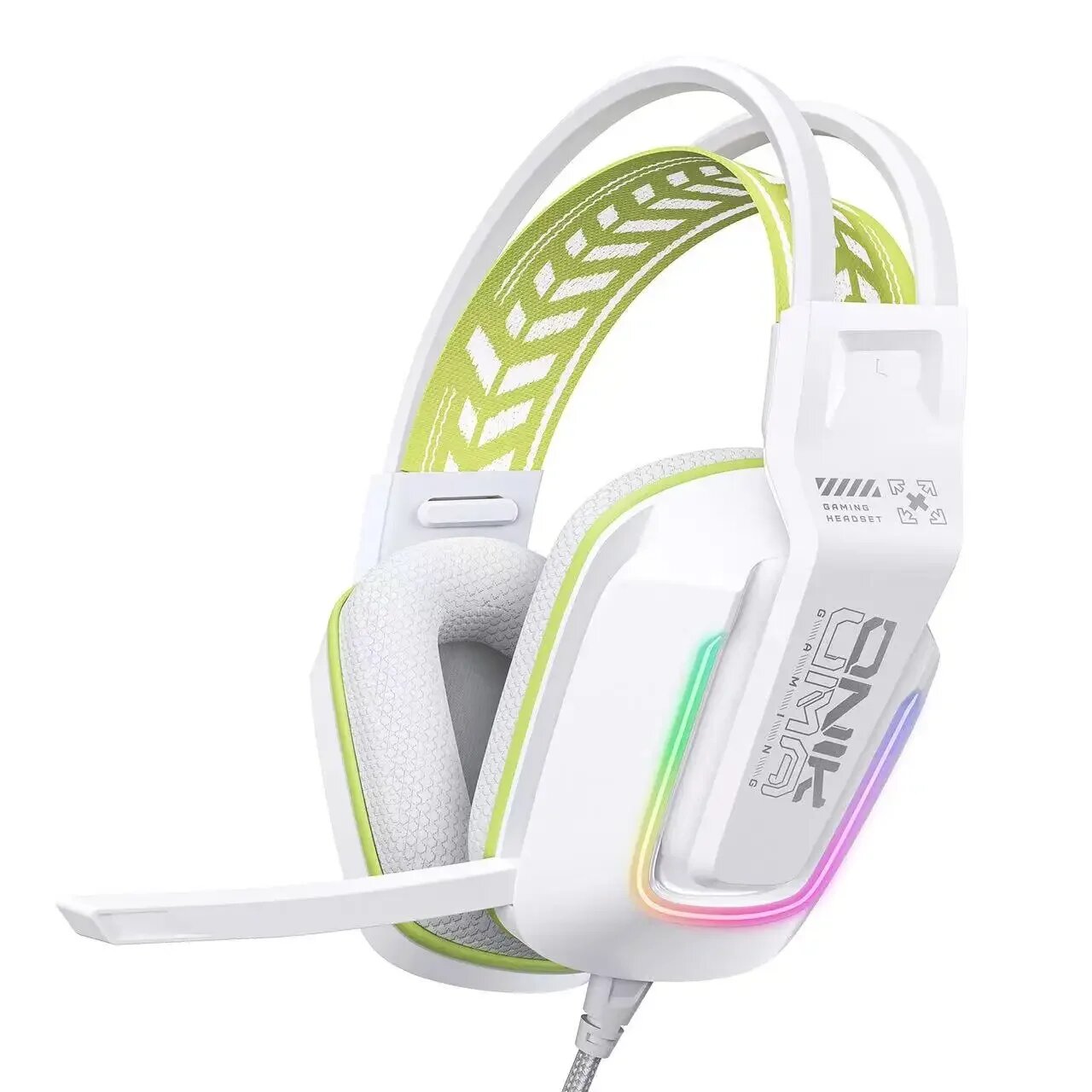 Проводные игровые наушники ONIKUMA X13 RGB WHITE