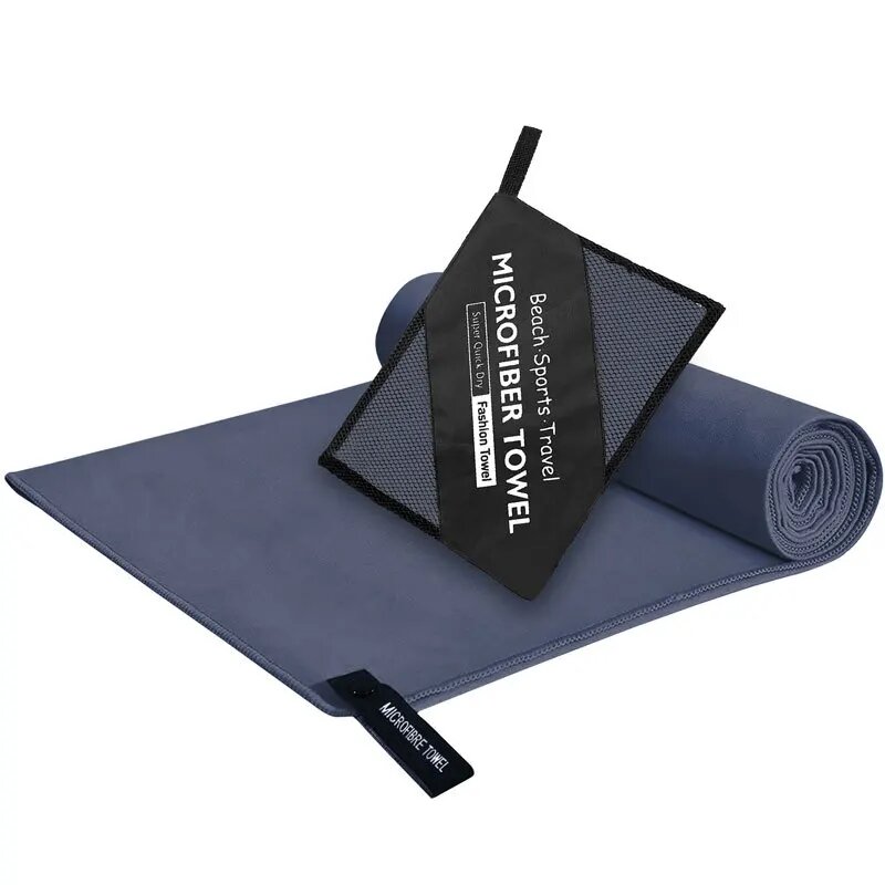 Полотенце из микрофибры 50x100 см, темно-синее
