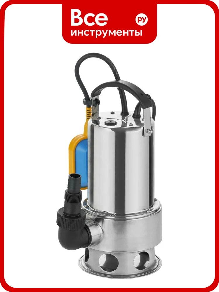Насос Unipump INOXVORT 1100 SW, для грязной воды, нержавеющая сталь, 1100Вт