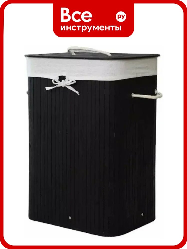 Корзина для белья Homium for Home, Eco, размер 40x30x60 см, квадратная, темный laundry6