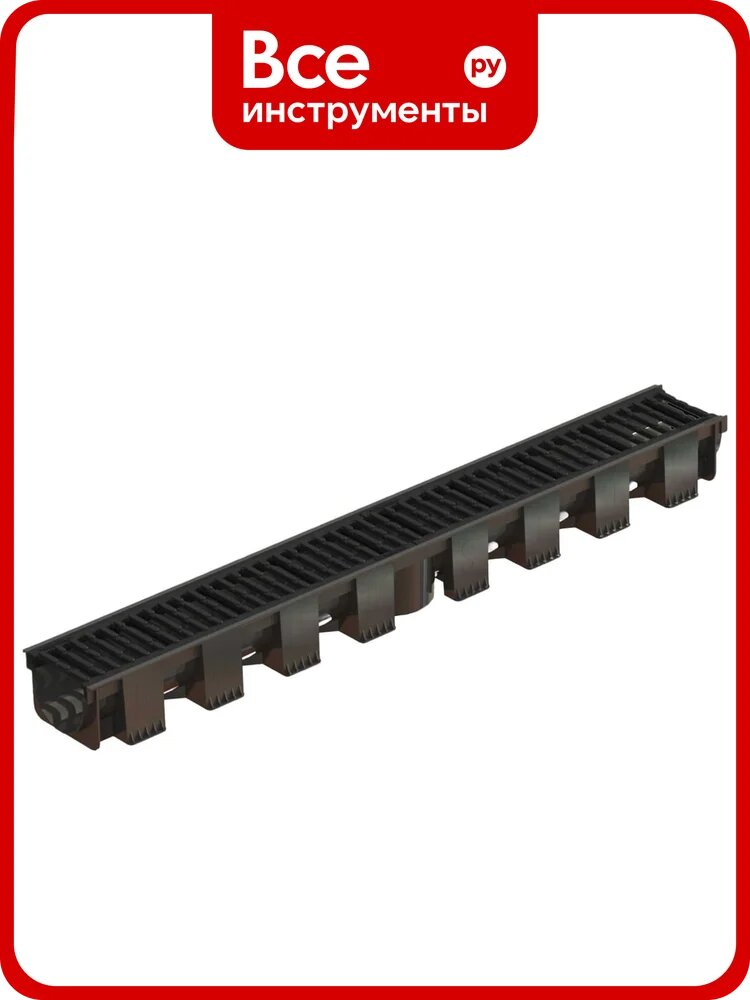 Лоток Aquastok AQUA-TOP DN90 H90 А15 1000x140x90 с чугунной решеткой 1093х