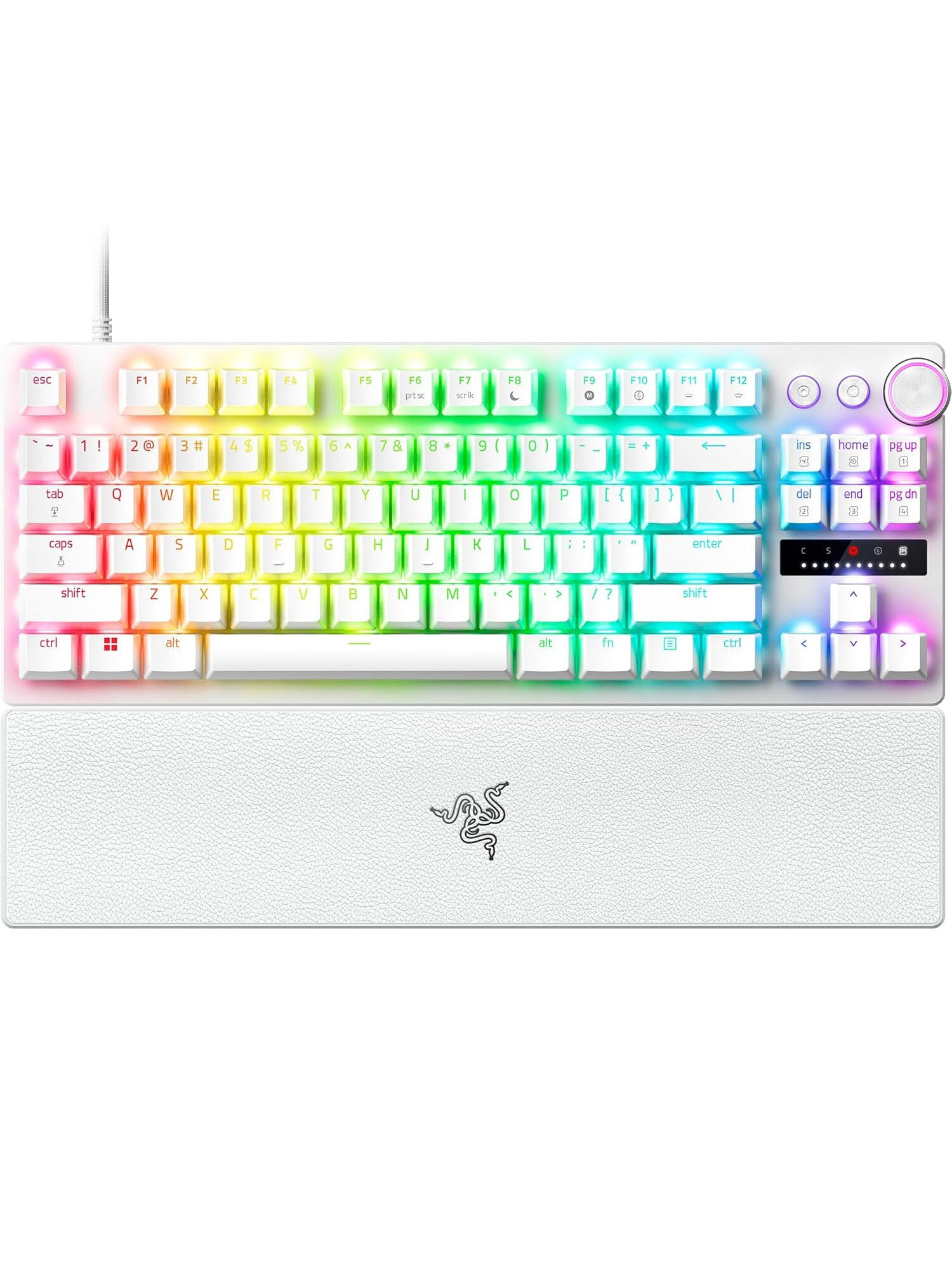 Razer Huntsman V3 Pro Tournament Edition - White Razer Analog Optical Проводная оптико-механическая игровая клавиатура, английская раскладка, белая