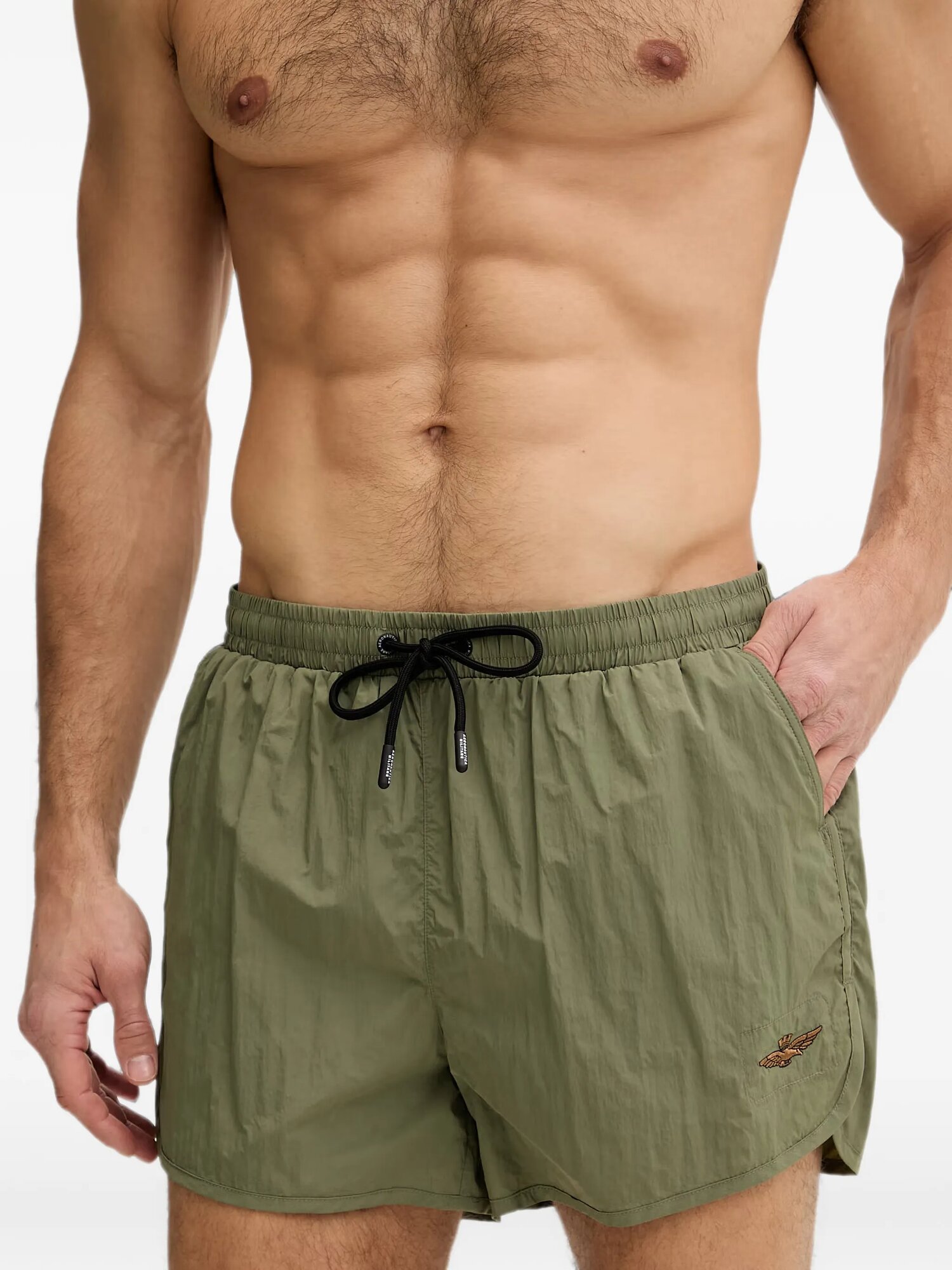 Шорты для плавания Logo-embroidered drawstring swim shorts