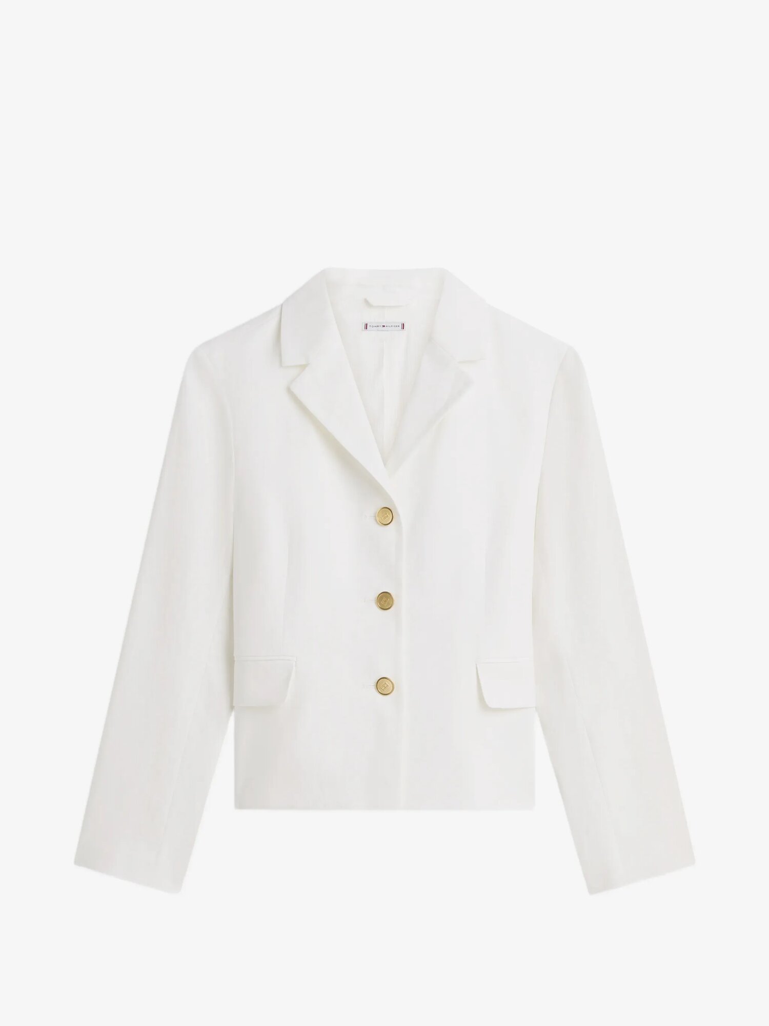 Пиджак Slim-fit single-breasted linen-blend blazer