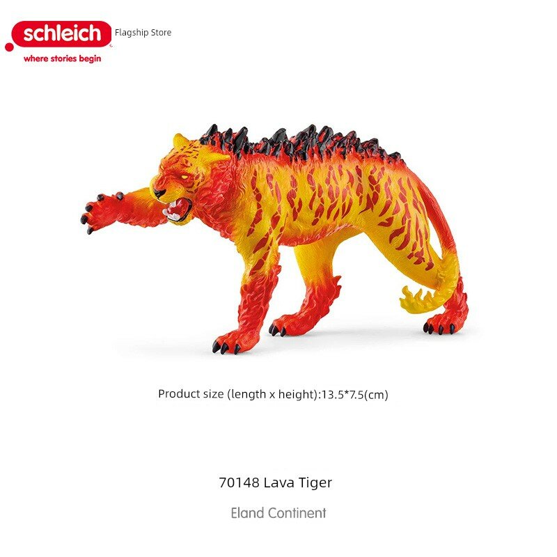 Schleich Лавовый Тигр Набор Фигурок для Детей, Пластиковая Игрушка, 11 см