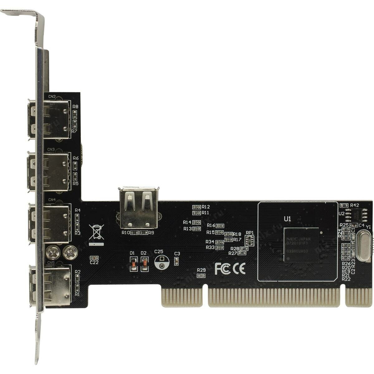 Orient NC-612 (OEM) PCI, USB2.0, 4 port-ext, 1 port-int — фото 1