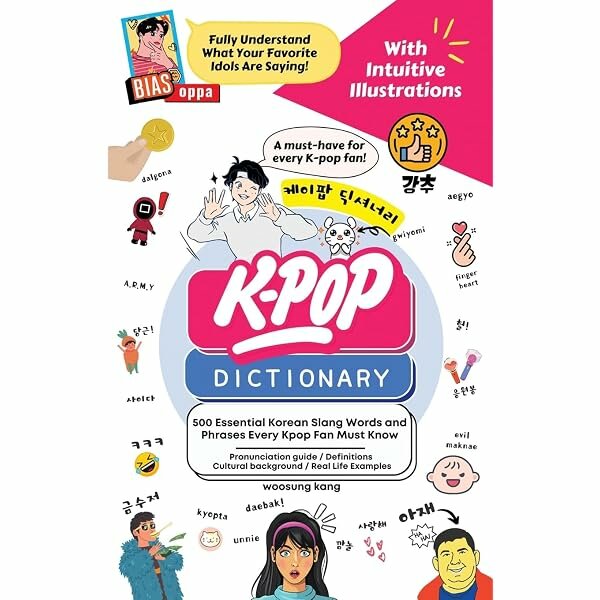 The Kpop Dictionary: 500 Essential Korean Slang Words and Phrases Every Kpop Fan Must Know，Reprinted paperback book