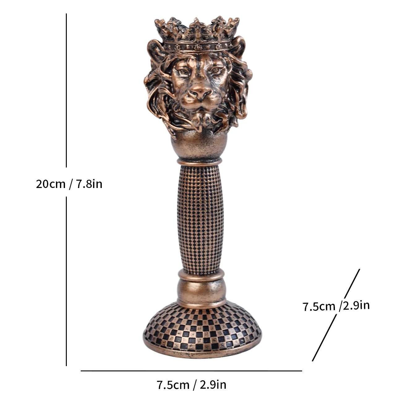 Подсвечник с головой животного bronze lion