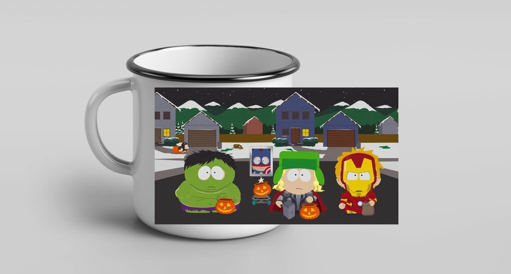 Кружка металлическая эмалированная SOUTH PARK, южный парк №12,