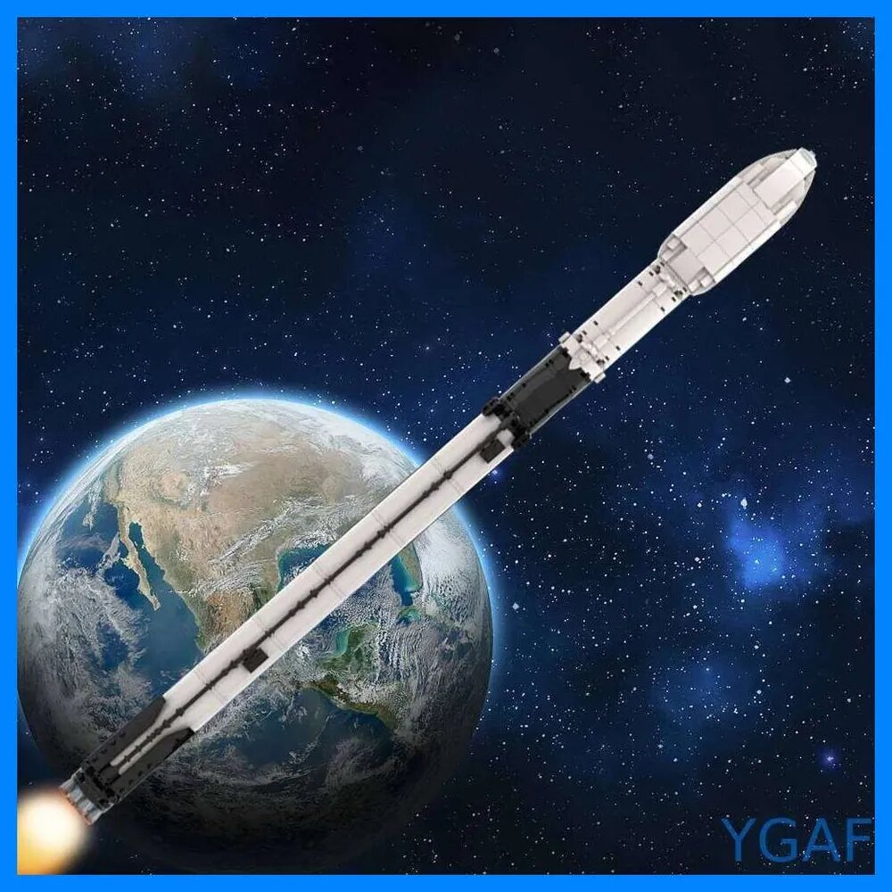 Конструктор ракета Falcon 9 506 деталей