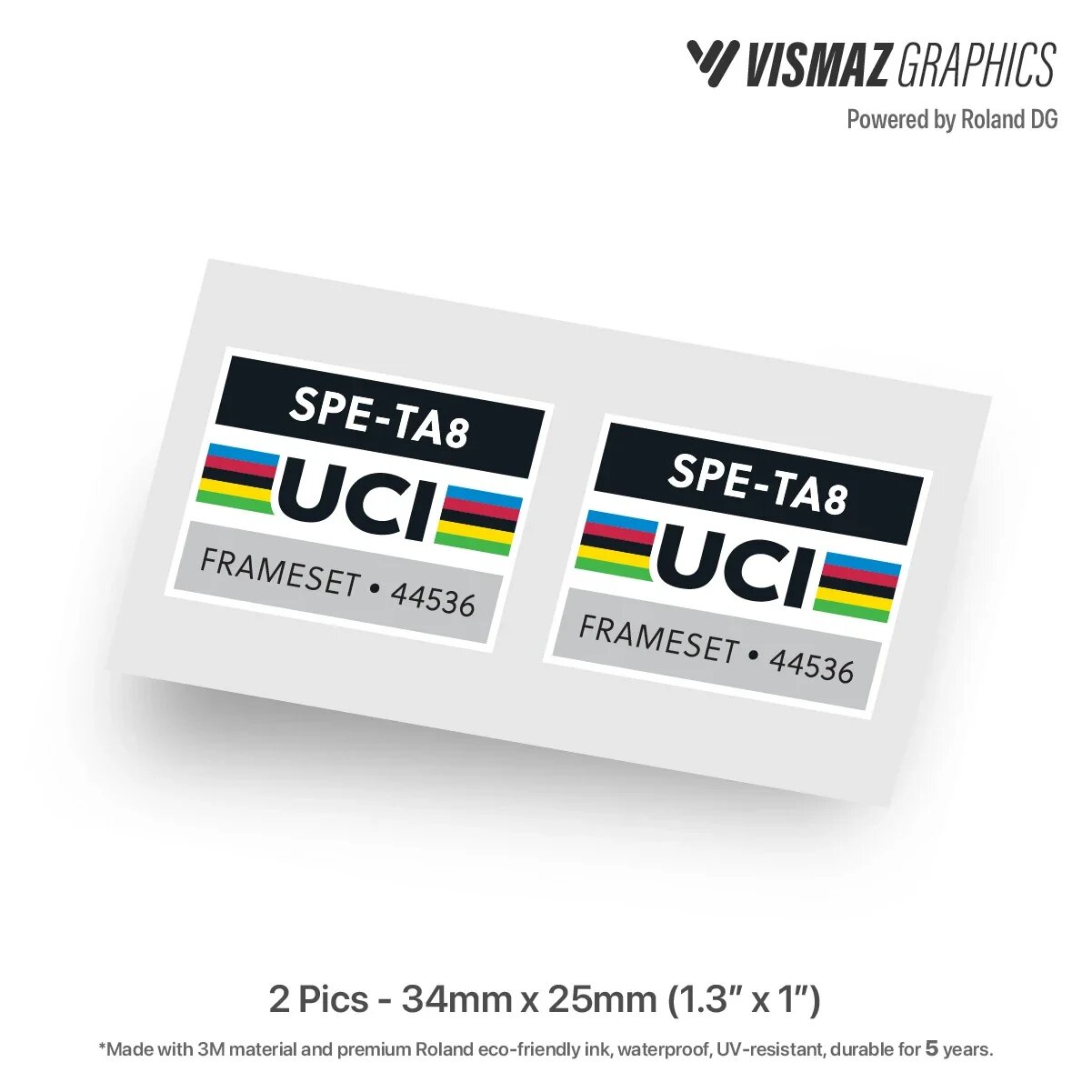 Наклейка на раму велосипеда UCI FRAMESET SPE-TA8 (2шт)