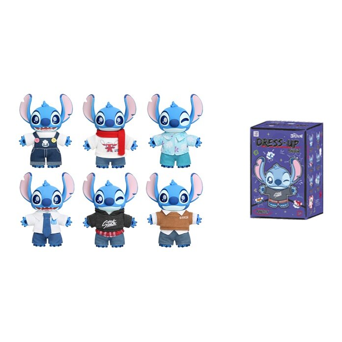 Виниловая плюшевая загадочная коробка унисекс TOP TOY x Disney Stitch Transformation Show Collection, Single Mystery Box (Random Pick)