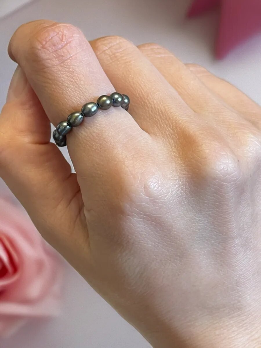 Кольцо, жемчуг пресноводный культивированный