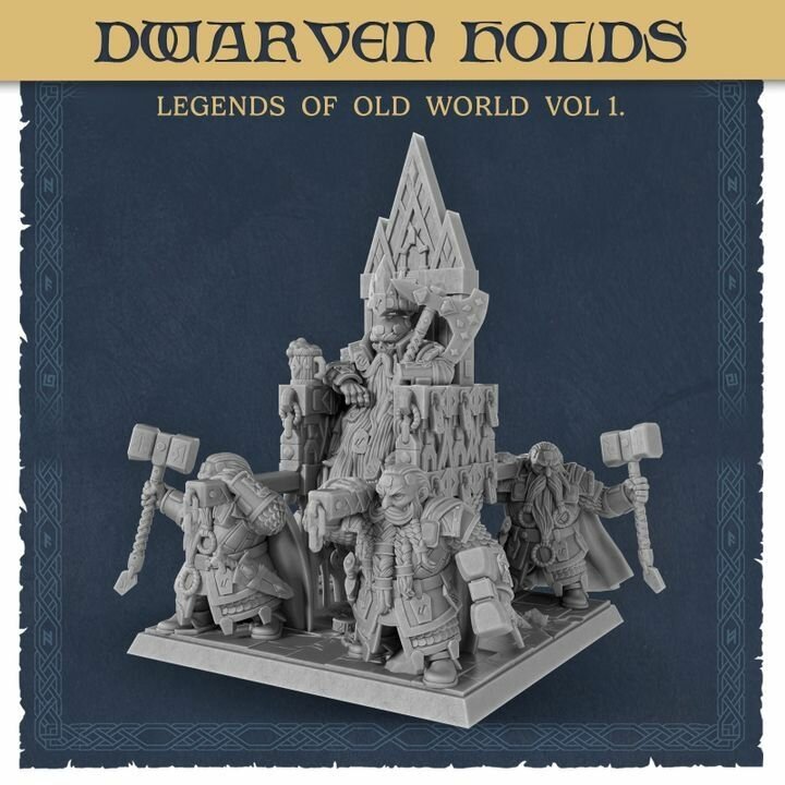 Миниатюра Warhammer Dwarven Holds/Dead King on Throne