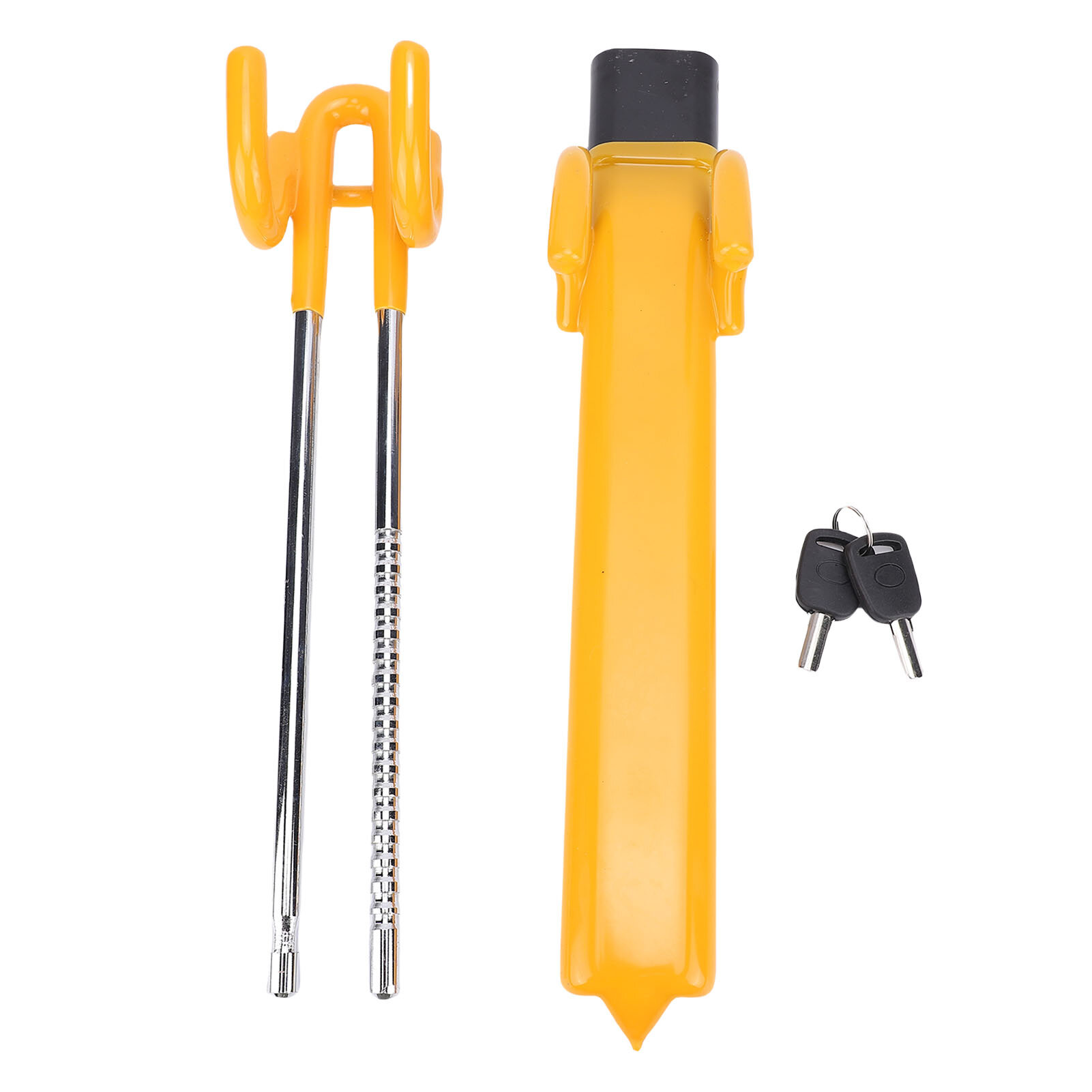 Рулевой замок с двойным крюком, регулируемый, с 2 ключами, противоугонный