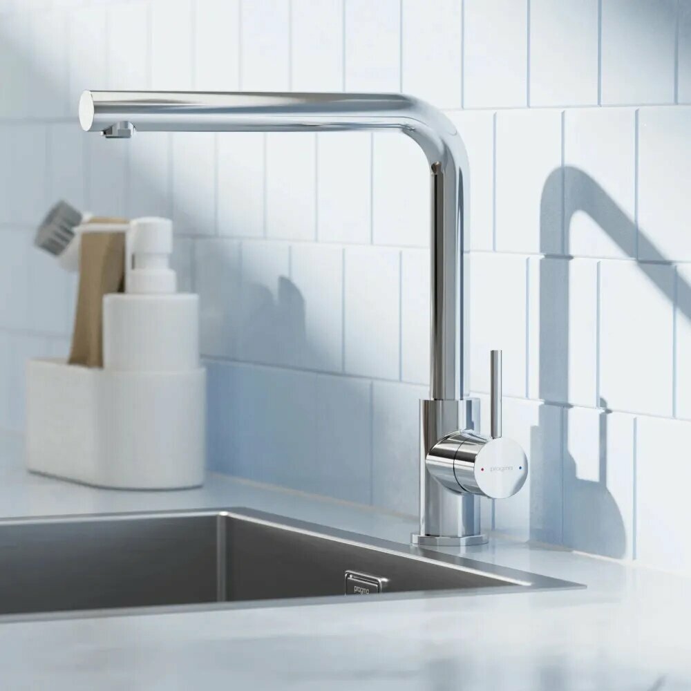 Смеситель для кухни с функцией холодного старта Esdel, хром, ESD7. C1LU.010, Яндекс Фабрика
