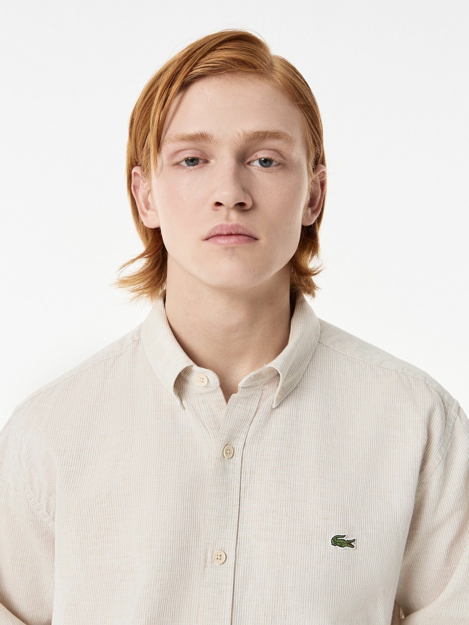 Рубашка LACOSTE Весна-лето 2026, размер T43, бежевый — фото 1