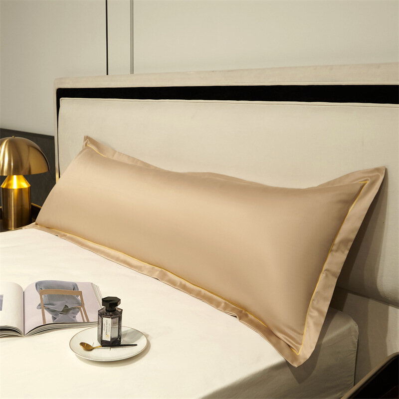 Наволочки из сатинового длинноволокнистого хлопка (100 штук), двойные длинные наволочки из чистого хлопка из Синьцзяна, простые однотонные наволочки для пар из чистого хлопка.