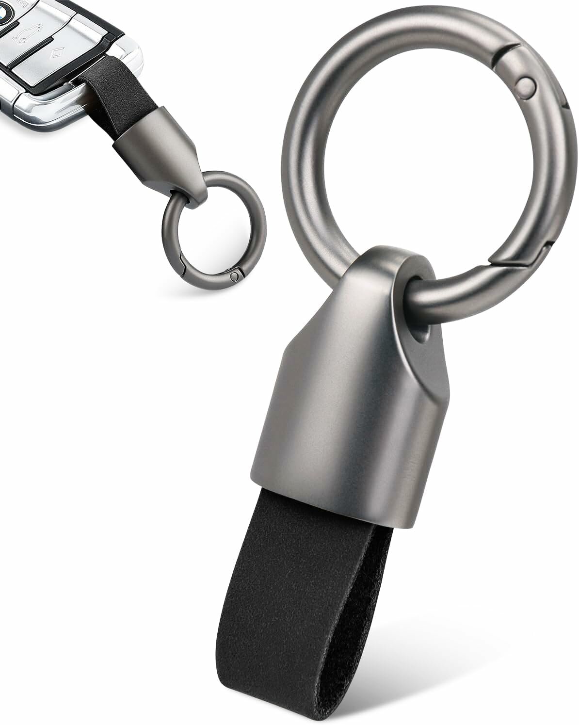 Зажим для автомобильного брелока, кожаный брелок для ключей, кольца для ключей от автомобиля, держатель для ключей с пря