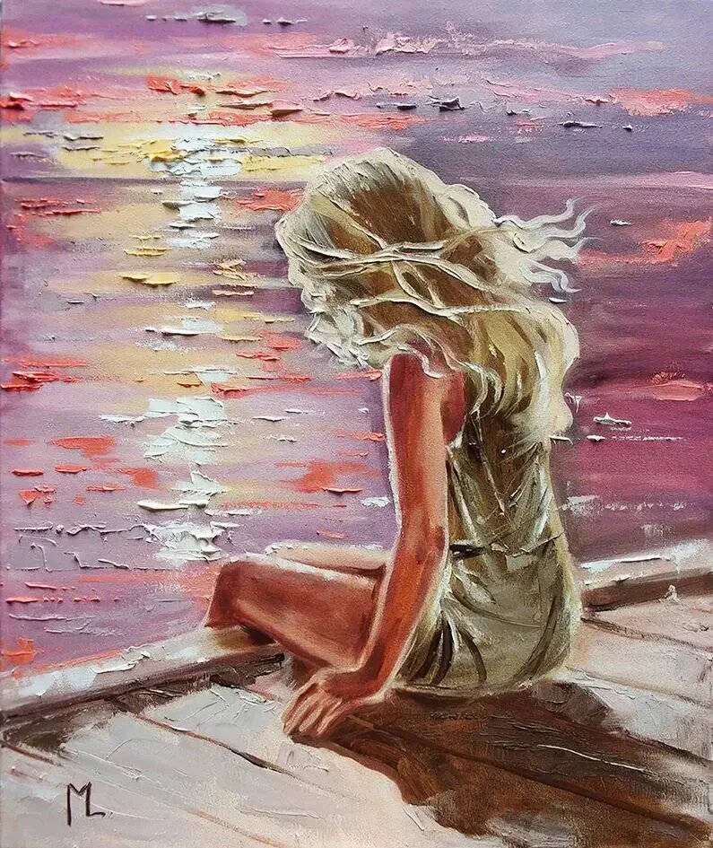Абстрактная картина маслом на холсте, стиль бохо P3, 20x30cm No Frame