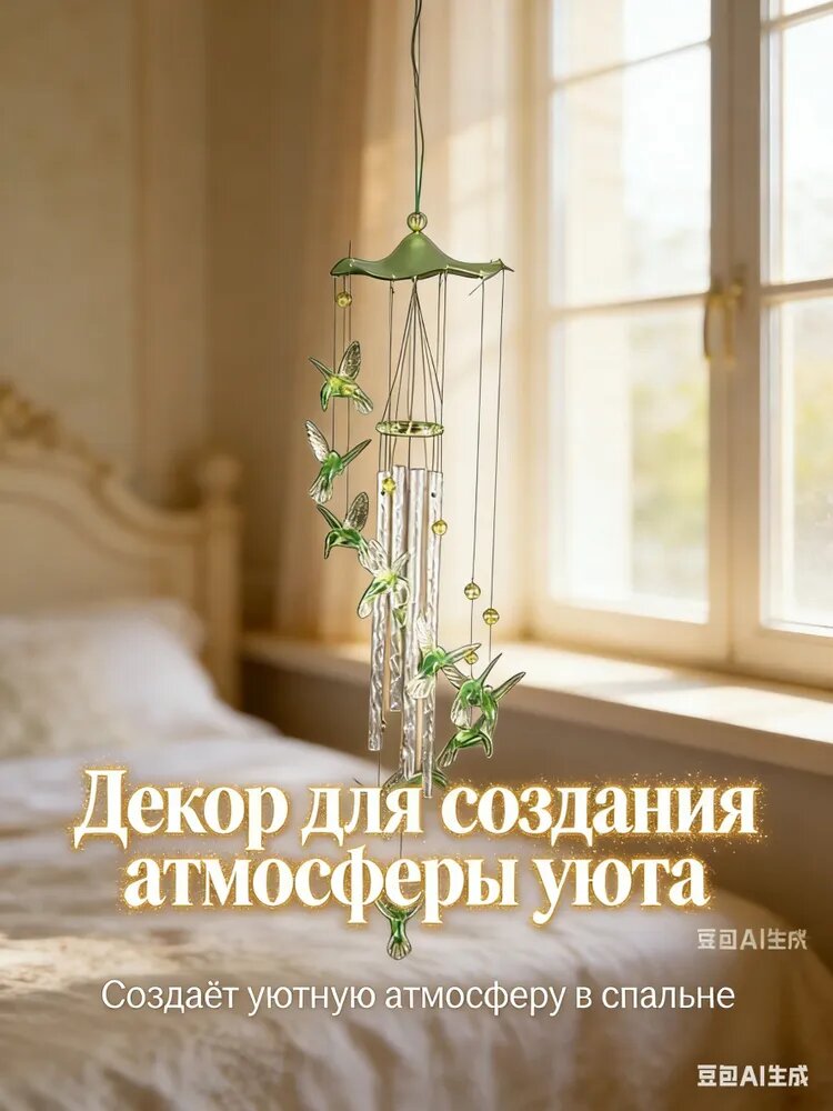 Музыка ветра колокольчики для улицы, ветряной колокольчик, из акрилата, 78 см