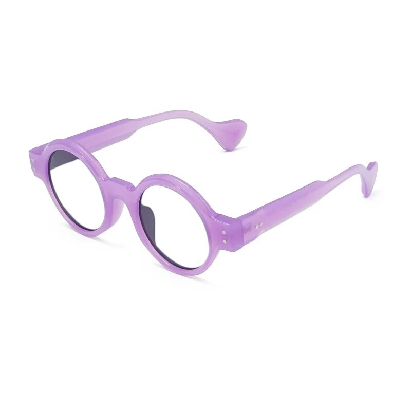 Винтажные круглые очки для чтения Purple +250