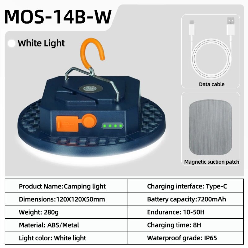 MOSLIGHTING Кемпинговый фонарь MOS-13/MOS-14 Белый, MOS-14-Blue-White