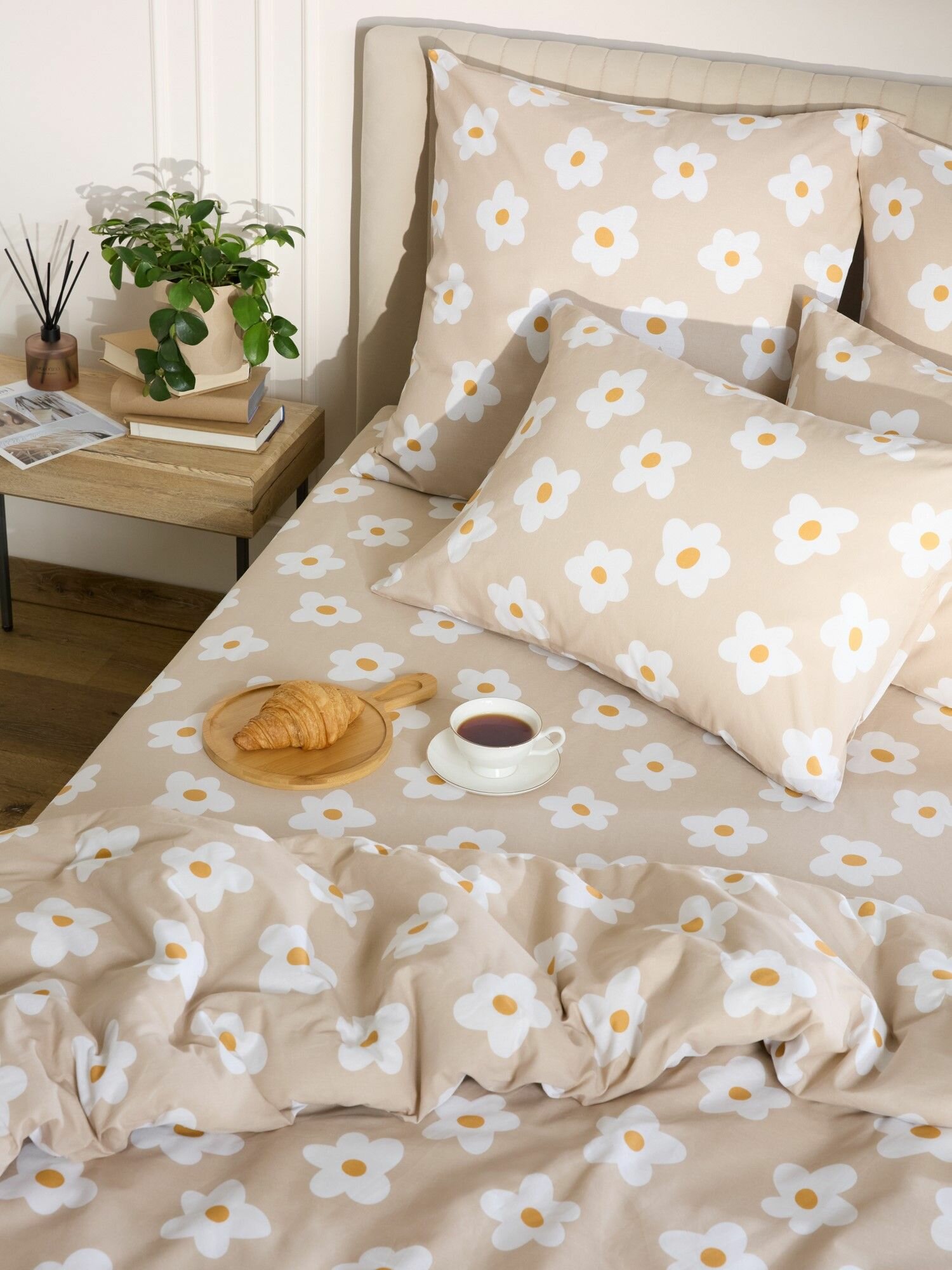 КПБ 1.5 поплин "Cozy Home" (50х70) рис. 43403-2 Ромашка/Camomilla